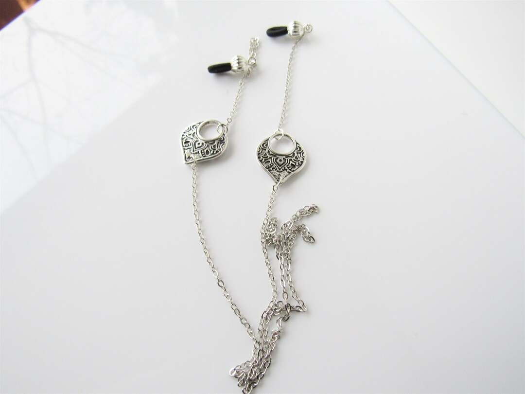 Silver Eyeglass Chain for Women Eyeglass Chain Men, Eyeglass Lanyard ...