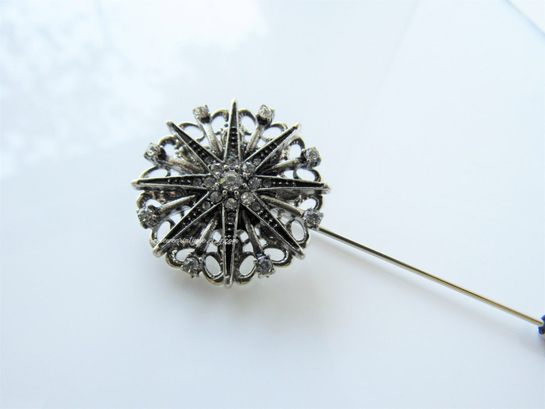Silver Star Pin - Sunburst, Lapel Pin Men, Stick Pin, Star Pin, Lapel ...