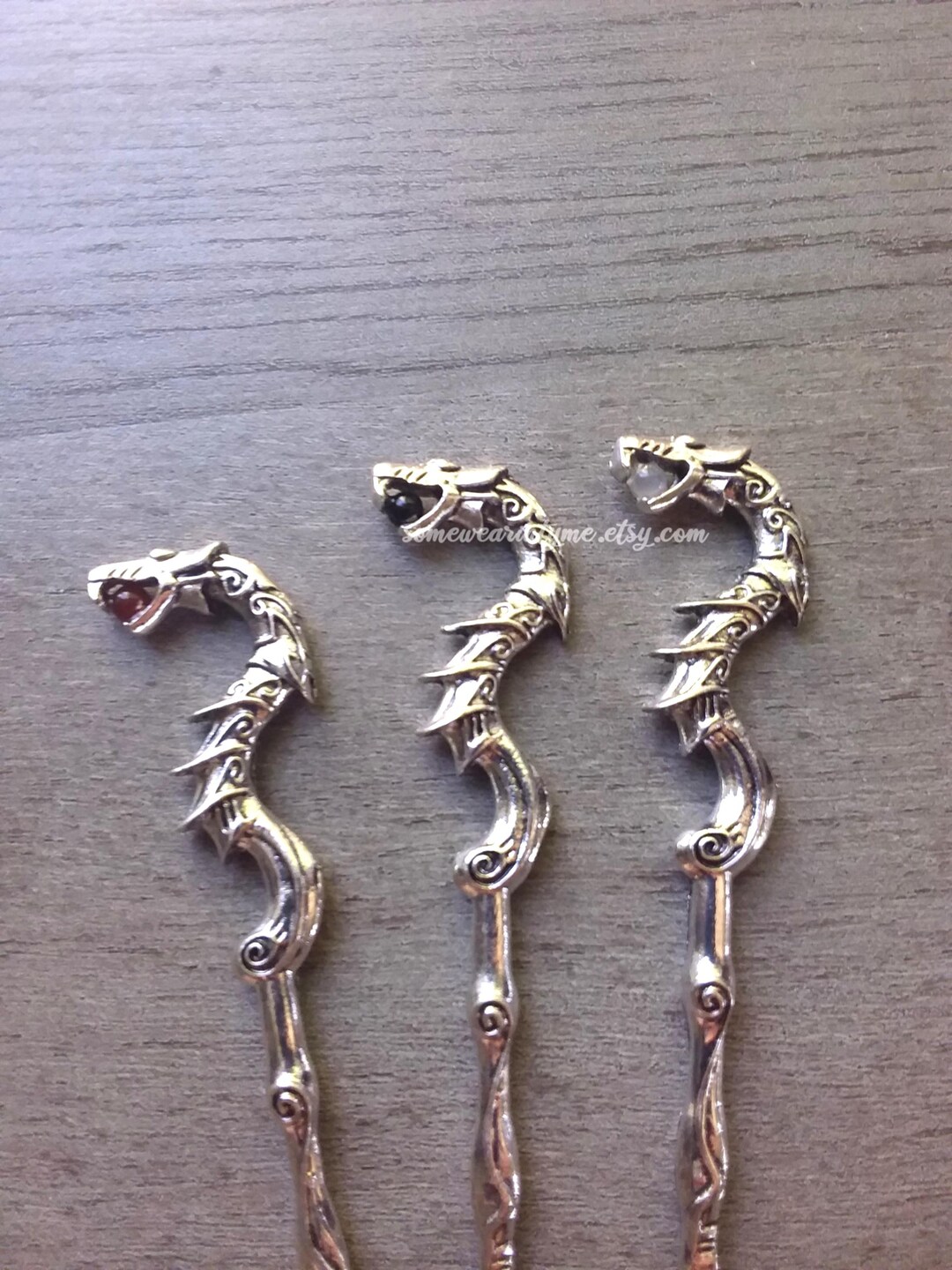 Dragon Hair Stick Pin, Black Gemstone, Agate, Fantasy Hair Pin, Women ...
