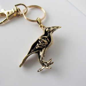 Raven Key Chain - Double Sided Keyring, Crow, Anatomical Skeleton ...
