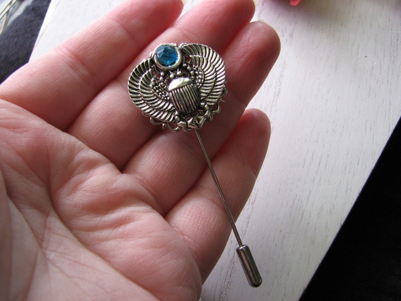Scarab Beetle Pin Silver Brooch Insect Stick Pin Vintage - Etsy