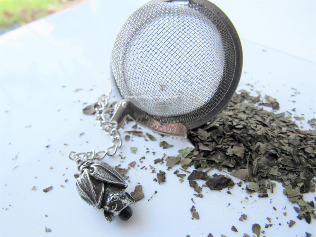 Pewter Bat Tea Infuser - Stainless Steel, Loose Leaf Tea Ball Strainer ...