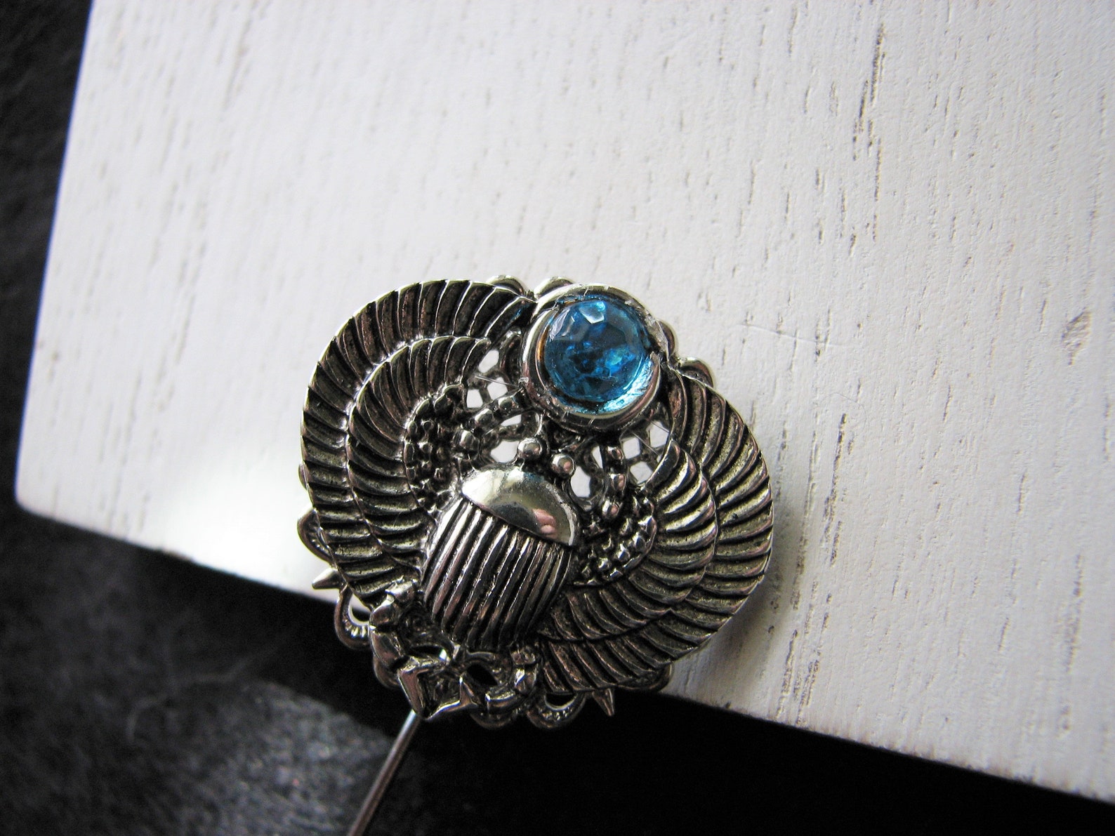 Scarab Beetle Pin Silver Brooch Insect Stick Pin Vintage | Etsy