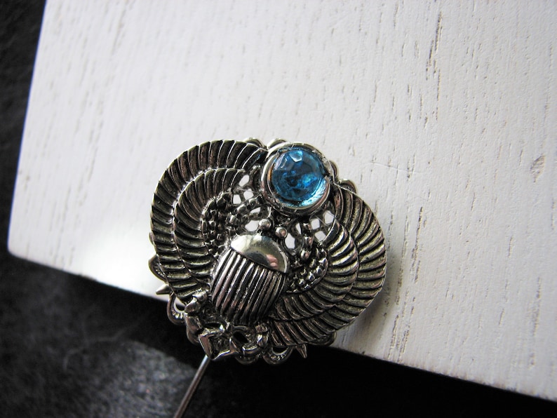 Scarab Beetle Pin Silver Brooch Insect Stick Pin Vintage - Etsy