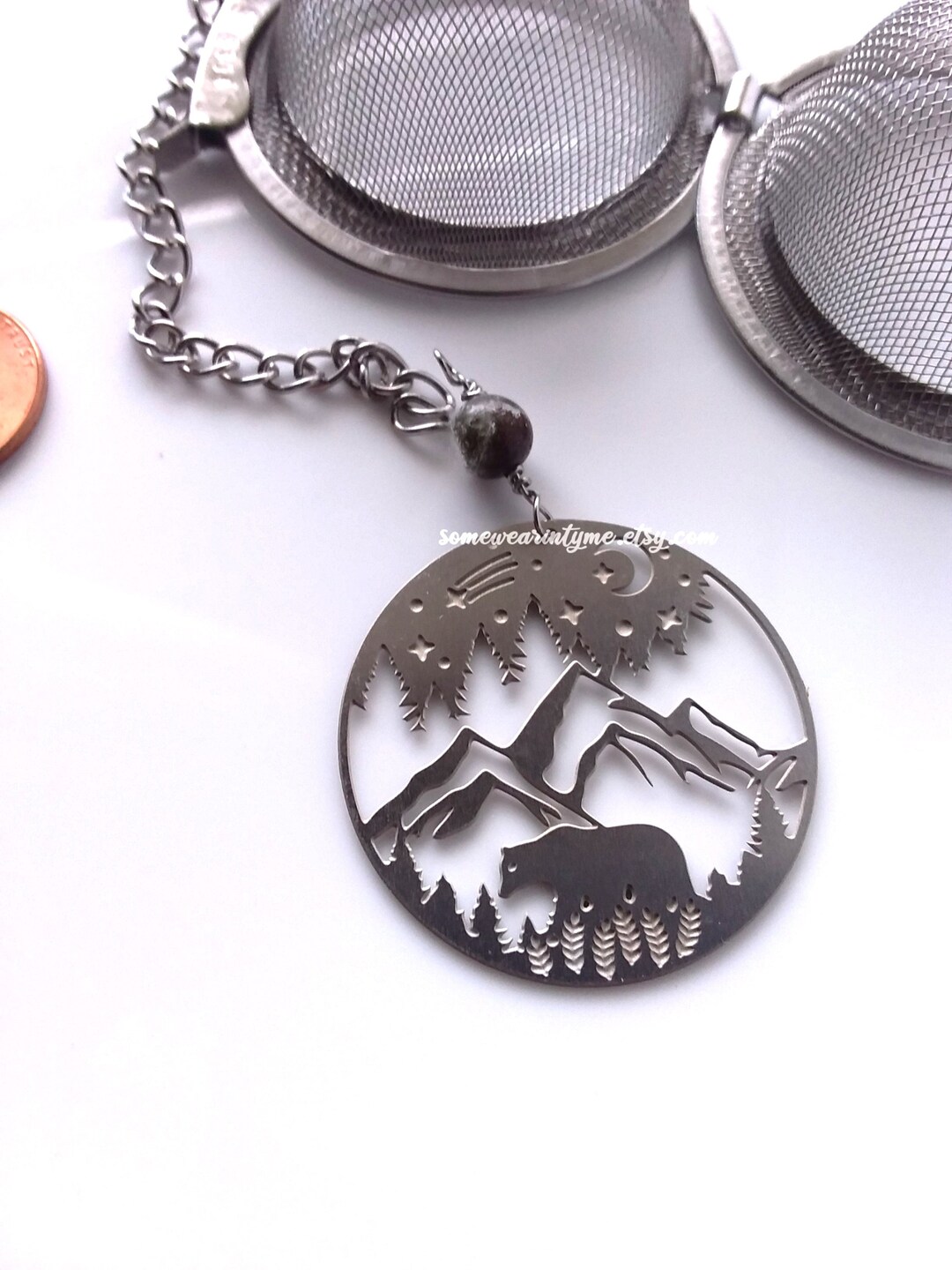 Stainless Steel Bear Tea Infuser, Phantom Quartz Gemstone, Tea Ball ...