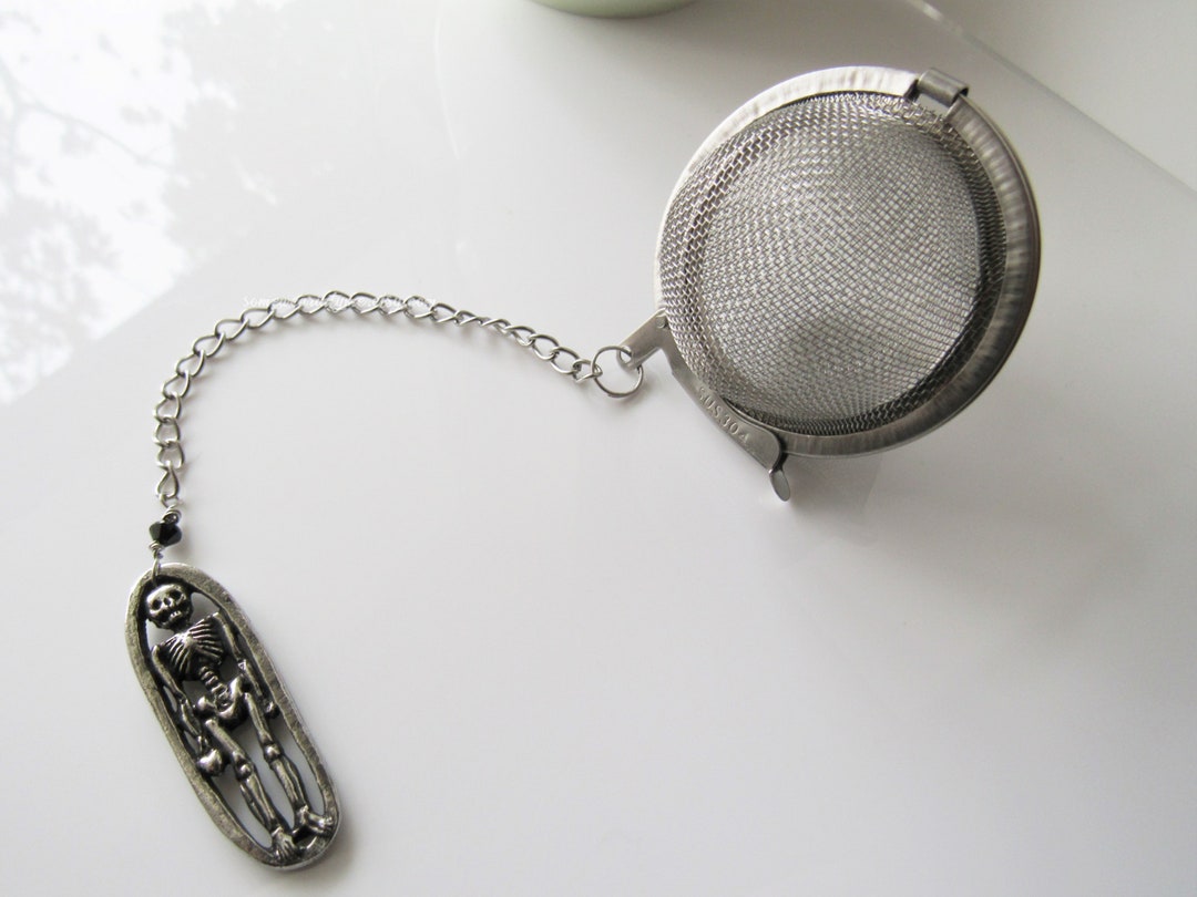 Skeleton Tea Infuser - Stainless Steel, Gothic Tea Party, Loose Leaf ...