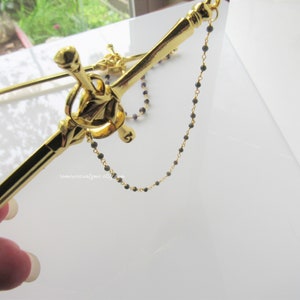 Gold Warrior Hair Pin - Gothic Sword, Dagger Hair Stick, Gemstone Hair ...