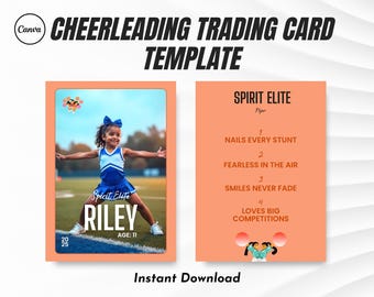 Cheerleading Trading Card Template | Trading Card Template | Canva ...