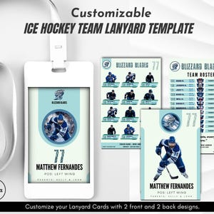 Template Ice Hockey Lanyard - Etsy