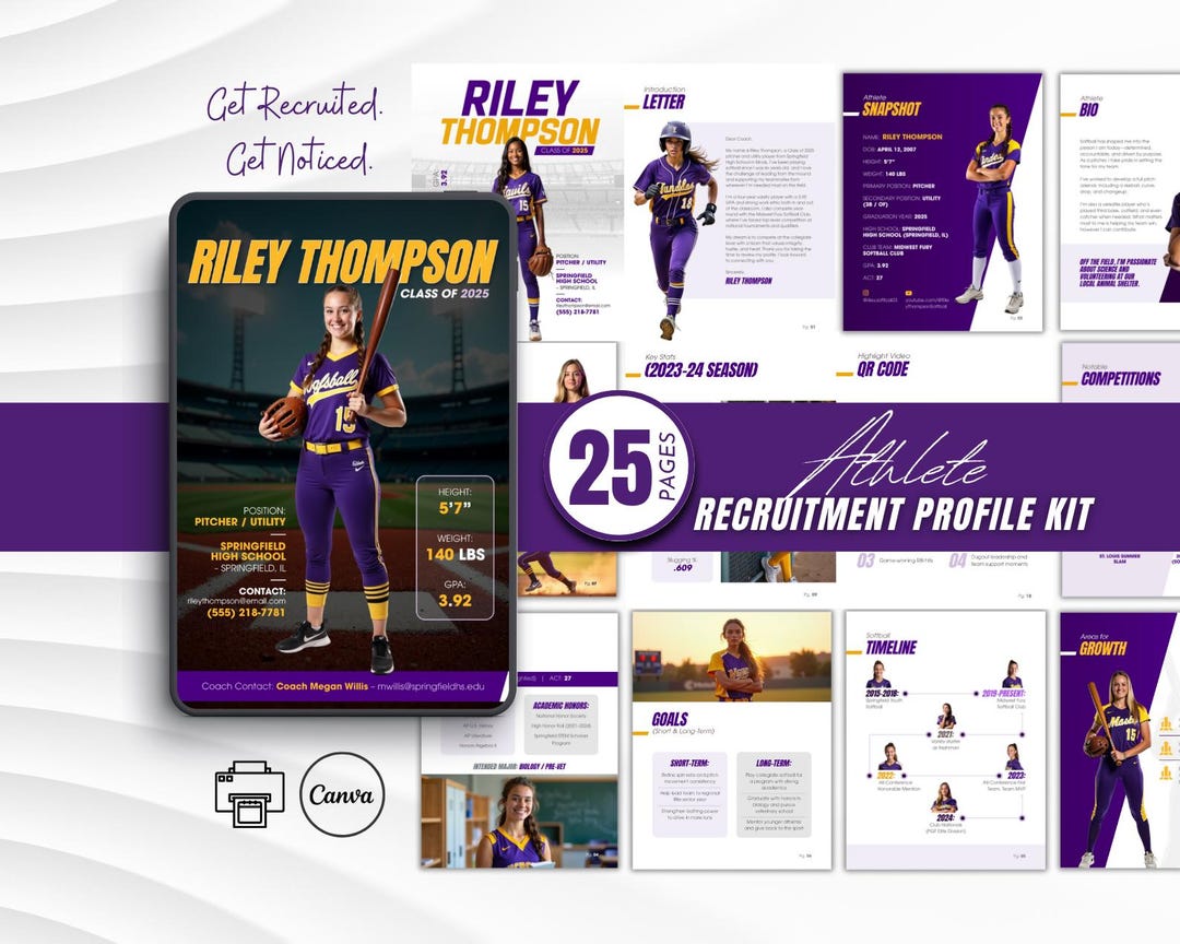 Softball Recruitment Profile, College Softball Resume Template ...