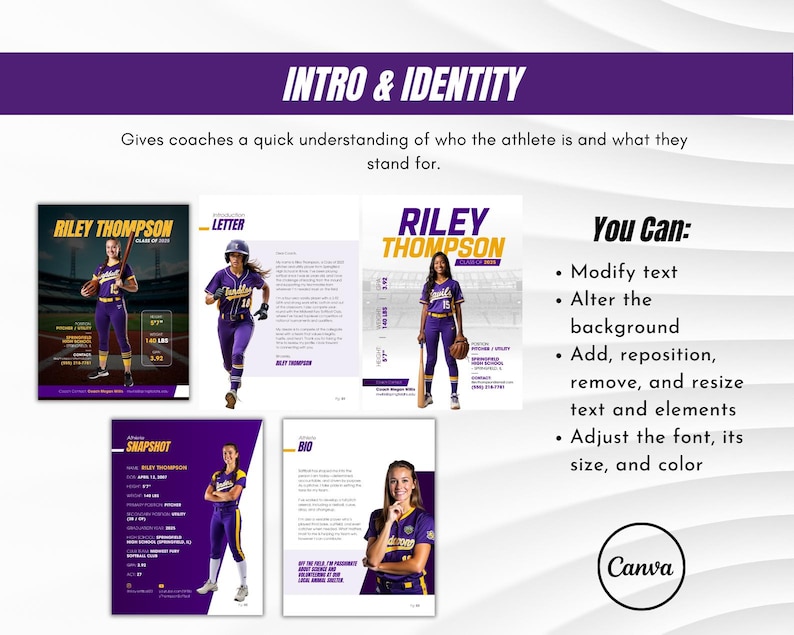 Softball Recruitment Profile, College Softball Resume Template ...
