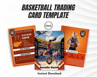 Basketball Trading Card Template | Trading Card Template | Canva ...