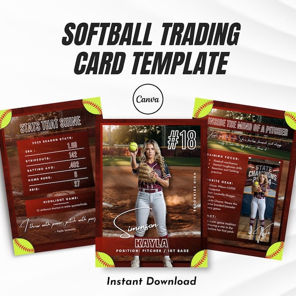 Softball Player - Etsy
