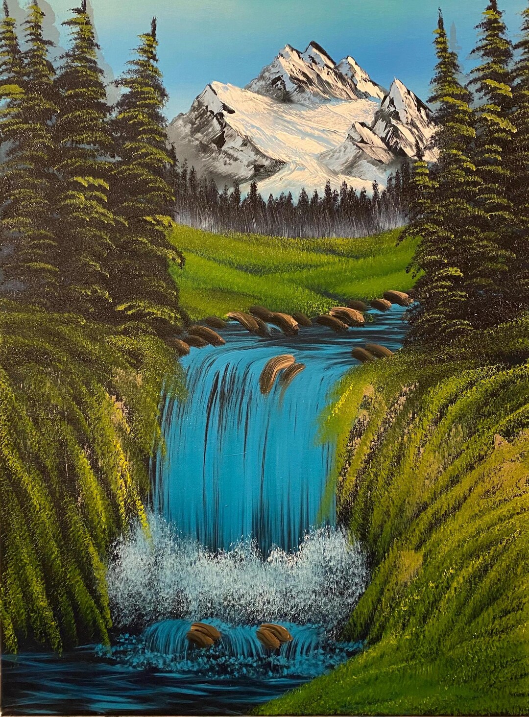 Original Oil Painting- Bob Ross Style - Etsy