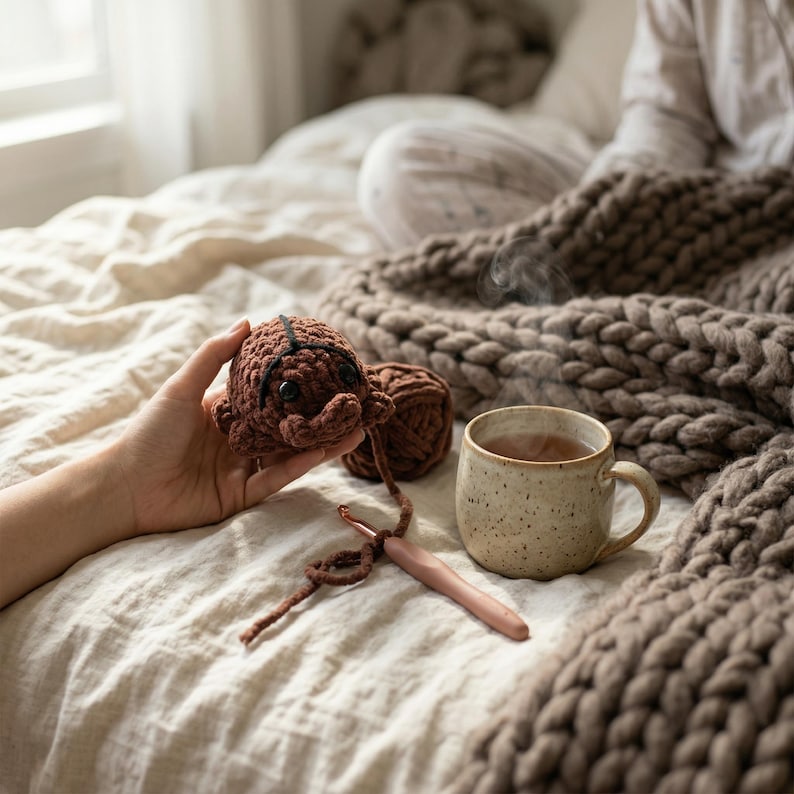 Rhino Beetle Crochet Pattern PDF, No Sew Amigurumi Bug, Cute Insect ...