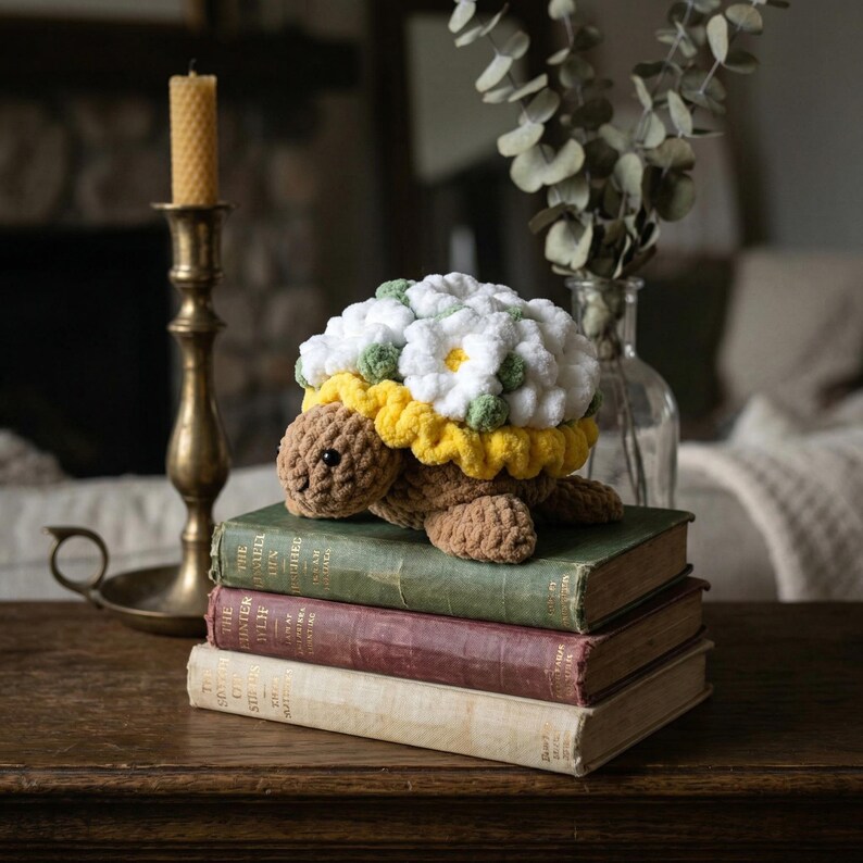 Turtle Daisy Amigurumi Crochet Pattern | Beginner-friendly Flower Plush ...