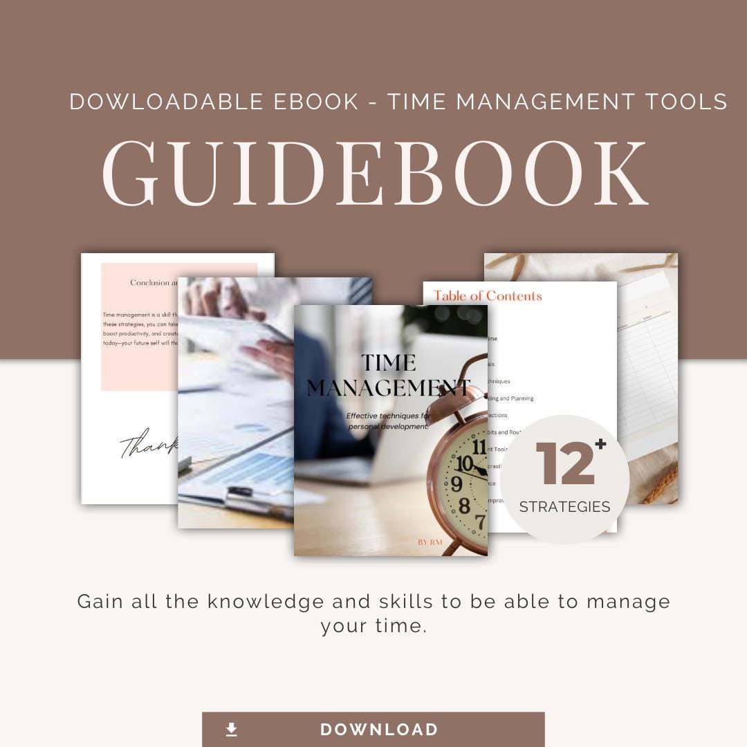 Time Management Ebook - Etsy