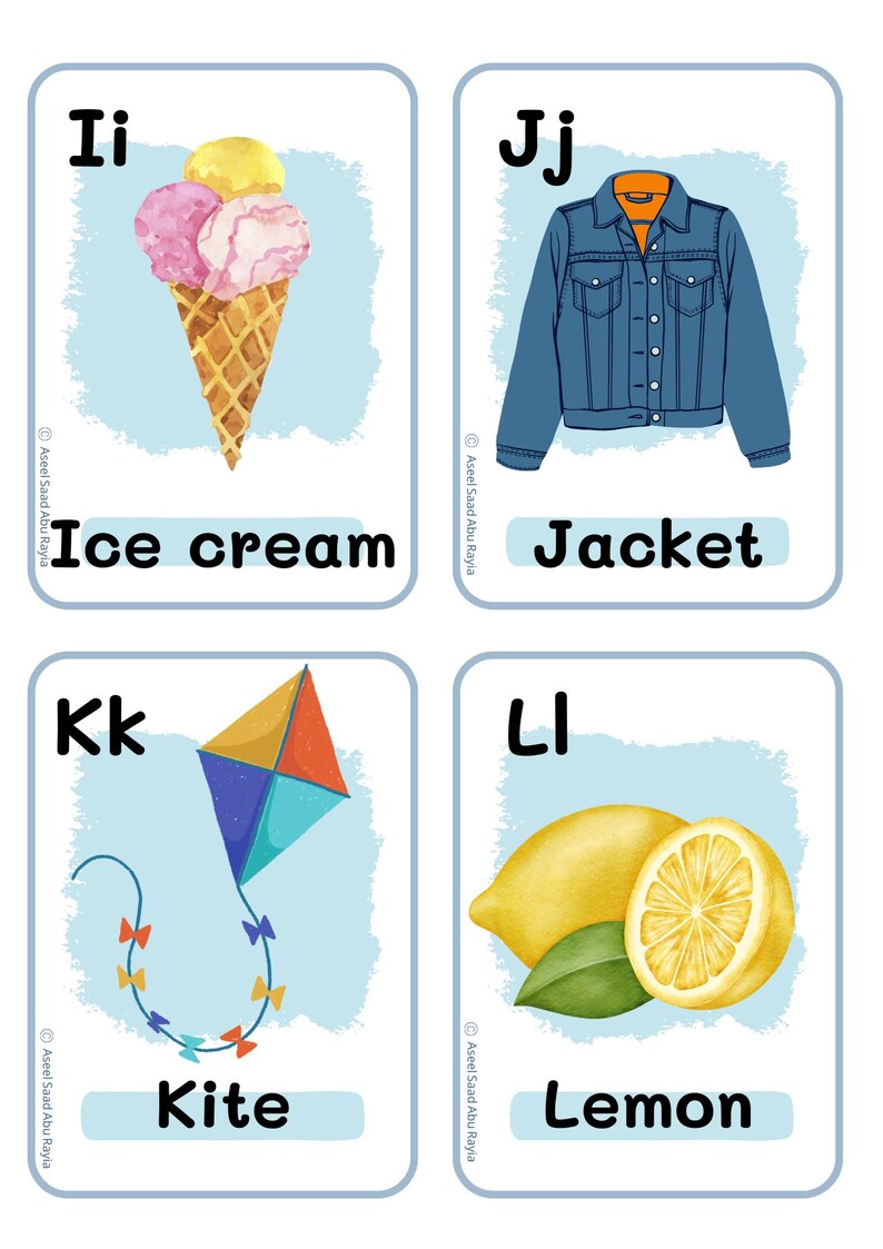 Alphabet Flashcards - Etsy
