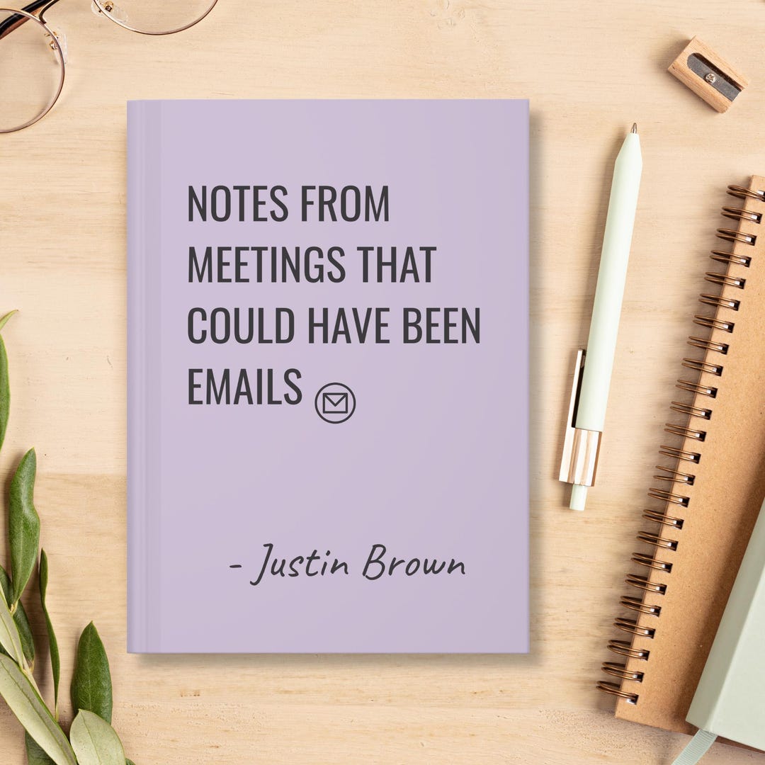Funny Meeting Notebook Coworker Gifts Office Humor Employee Holiday ...