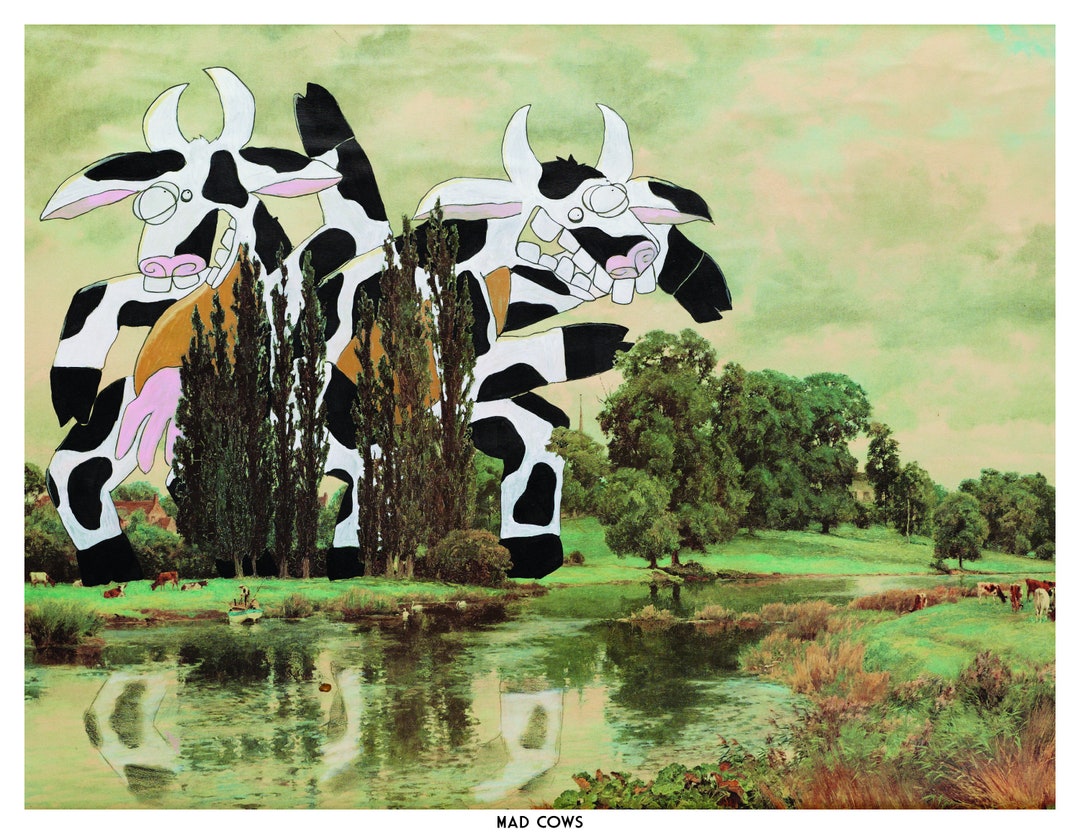 Mad Cows 8.5 X 11 Art Print - Etsy