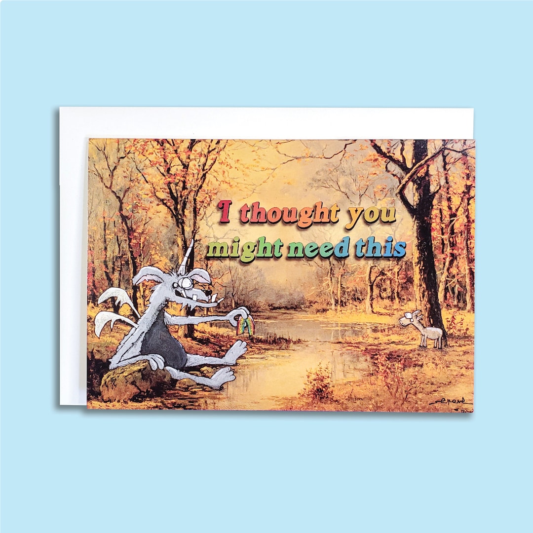 Cheer up / Feel Better Card, "i Thought You Might Need This," Rainbow ...