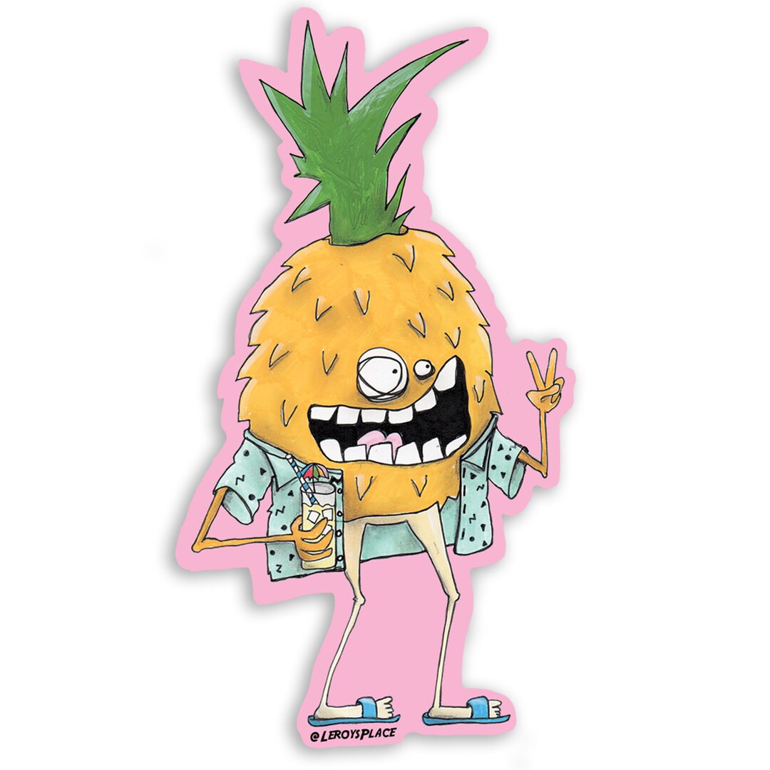 Mr. Pineapple Die-cut Sticker - Etsy