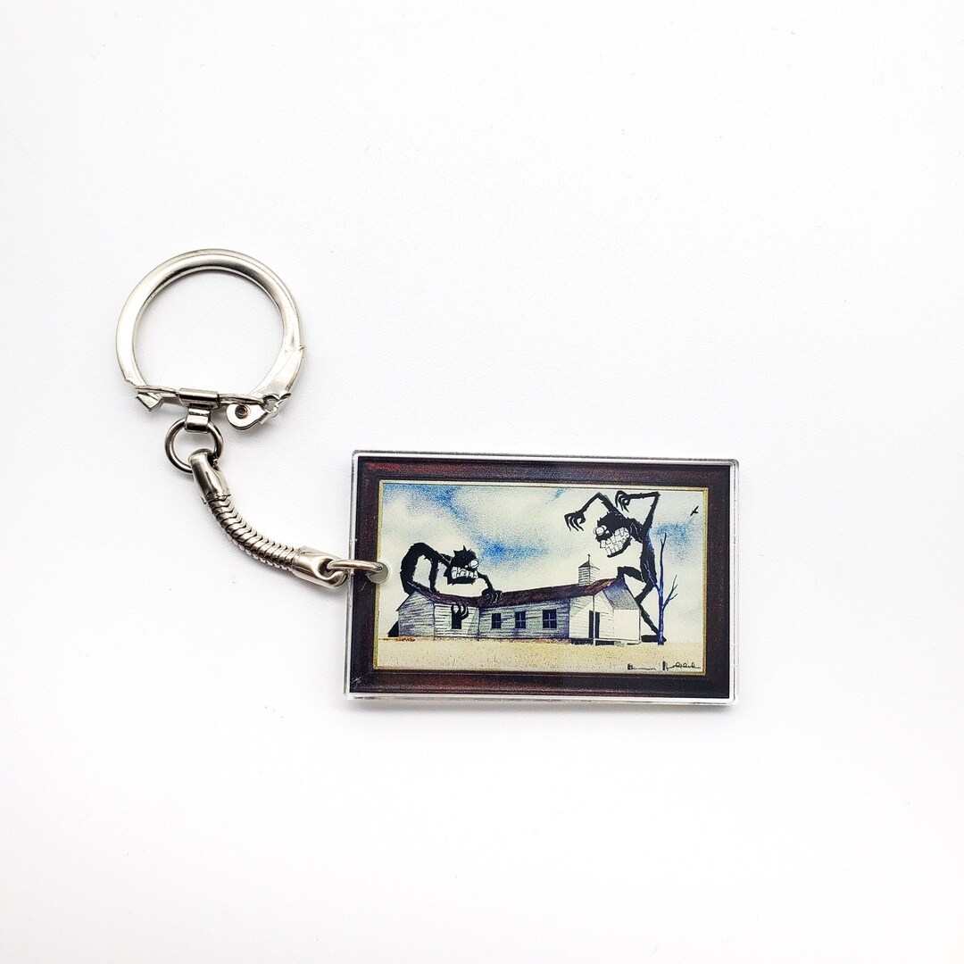 The Church Art Key Chain - Etsy