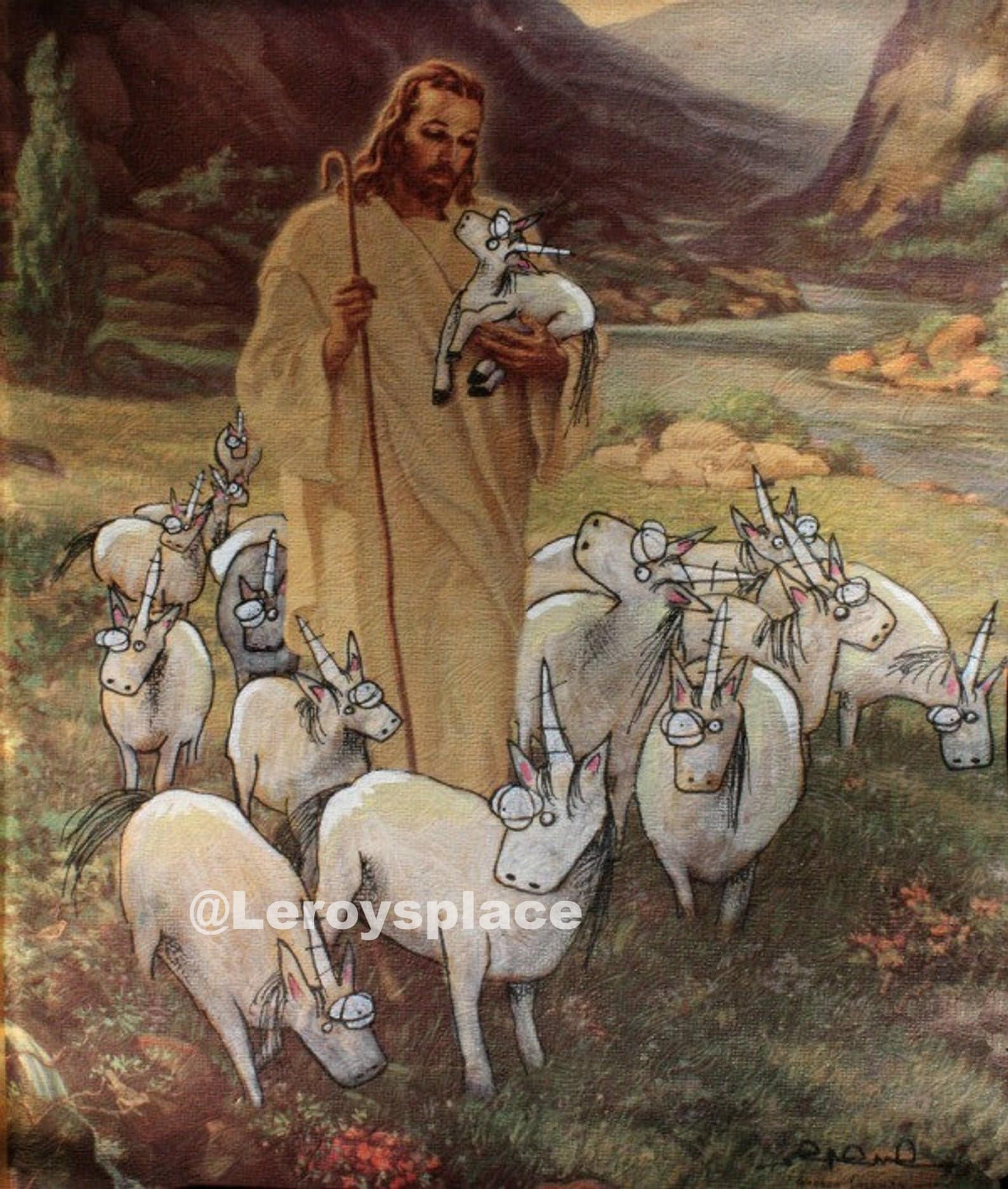 Funny Jesus Painting