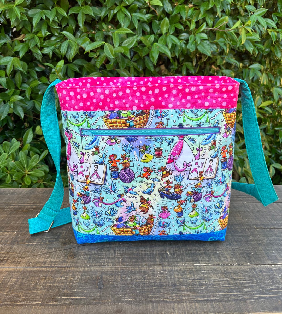 Cinderella Mice Disney Cross Body Bag Purse Custom Handbag Gus Jaq Suzi ...