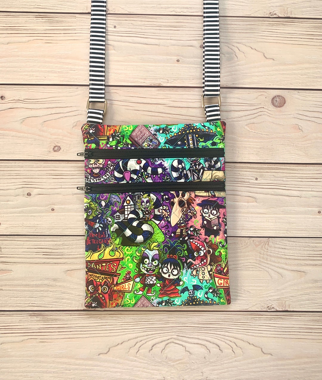 Burton Beetlejuice Sandworm Cross Body Bag Purse Custom Handbag - Etsy