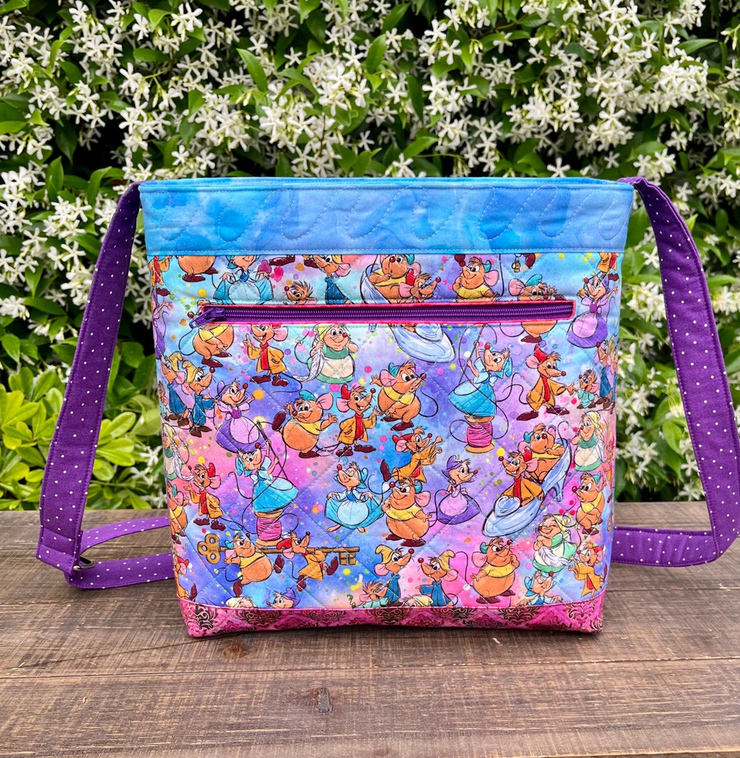 Cinderella Mice Disney Cross Body Bag Purse Custom Handbag Gus Jaq Suzi ...
