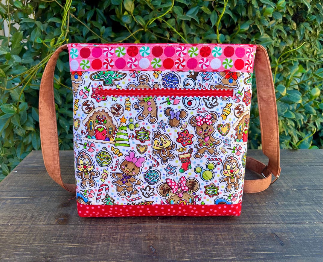 Disney Gingerbread Christmas Mickey Minnie Mouse Cross Body Bag Purse ...