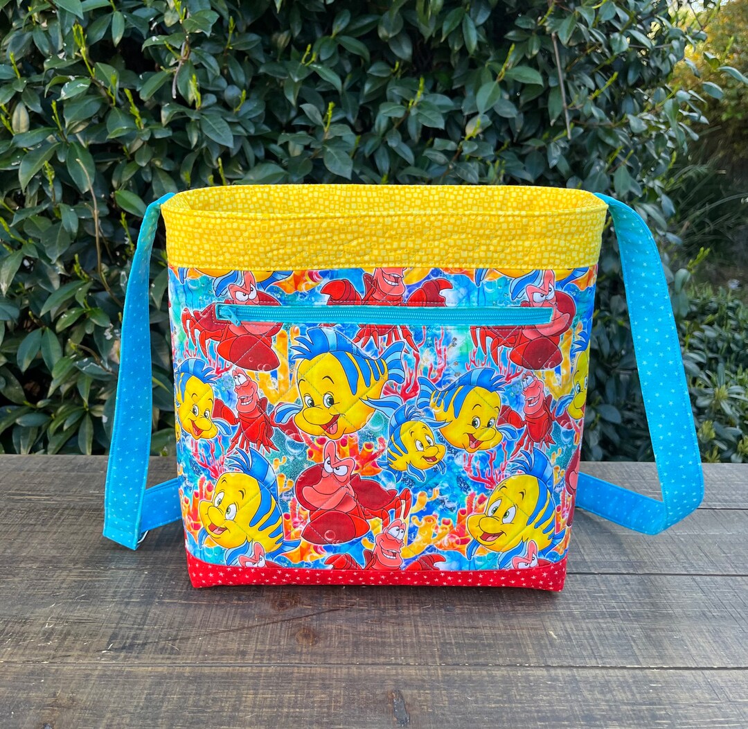 Disney Flounder Sebastian Little Mermaid Ariel Cross Body Bag Purse ...