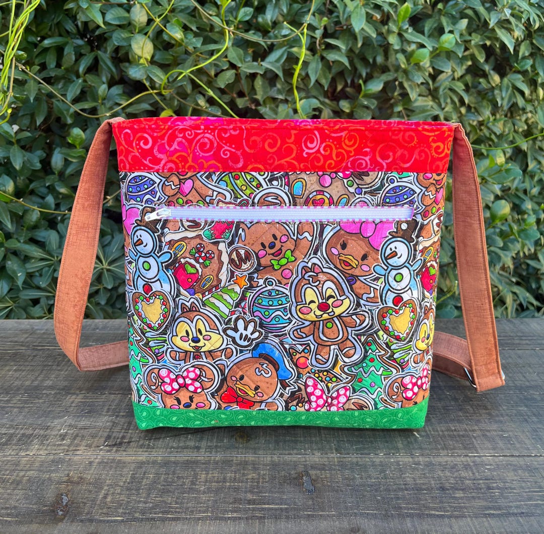 Disney Christmas Stacked Gingerbread Cross Body Bag Purse Handbag ...