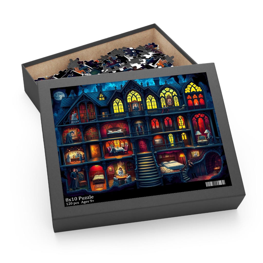 Edgar Allan Poe Ghostly Mansion 500-piece Jigsaw Puzzle Gothic Horror ...