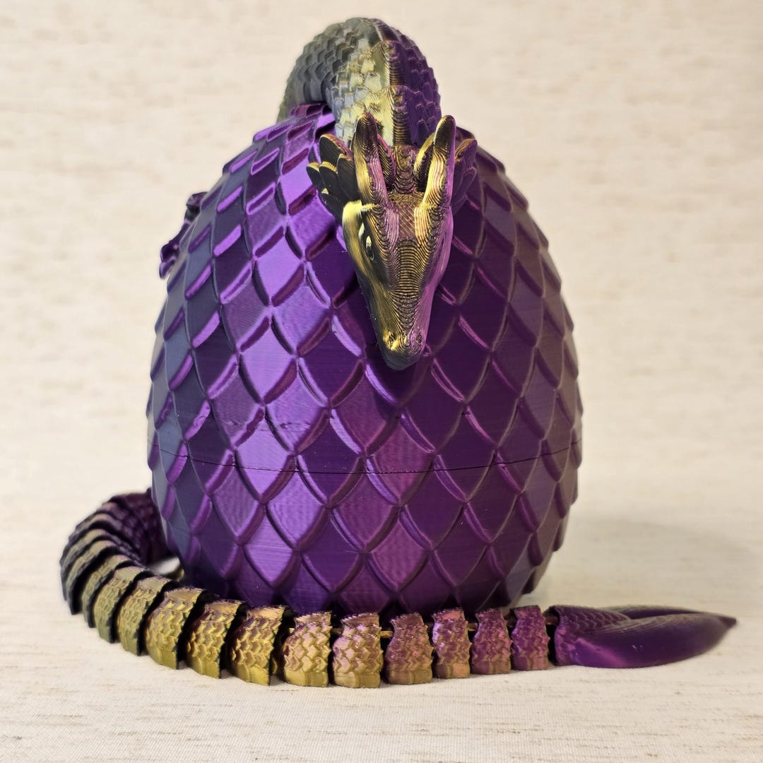 Enchanted Hatchling: Articulated Dragon & Scaled Egg - Etsy