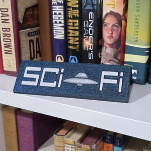 Journey Into Sci-fi: 3D Printed Shelf Label and Book Nook Sign (with ...