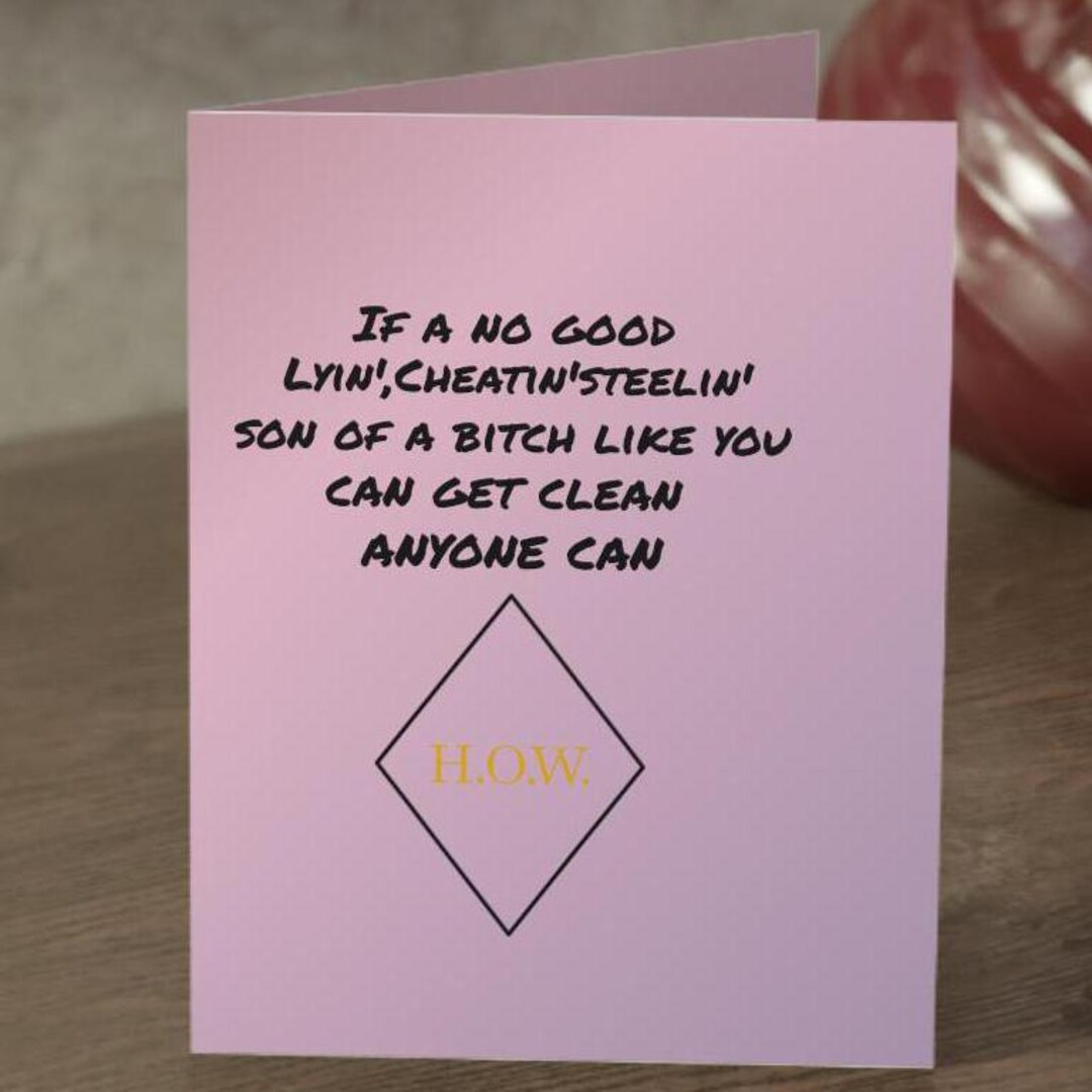 Greeting Cards, Sober Funny Recovery Card, NA AA Anniversary, Milestone ...