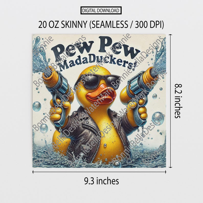 Funny Yellow Duck Tumbler Wrap, Pew Pew Madaduckers Tumbler Wrap, Fu ...