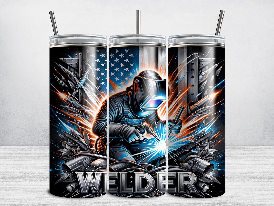 Welder Tumbler Wrap, Welding 20 Oz Skinny Tumbler Sublimation Design ...