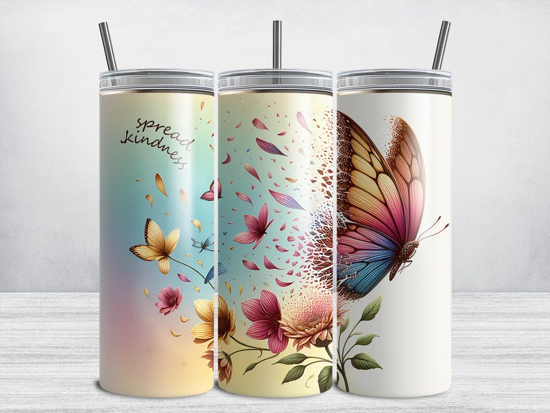 Spread Kindness Affirmation Tumbler Wrap, 20 Oz Skinny Tumbler ...