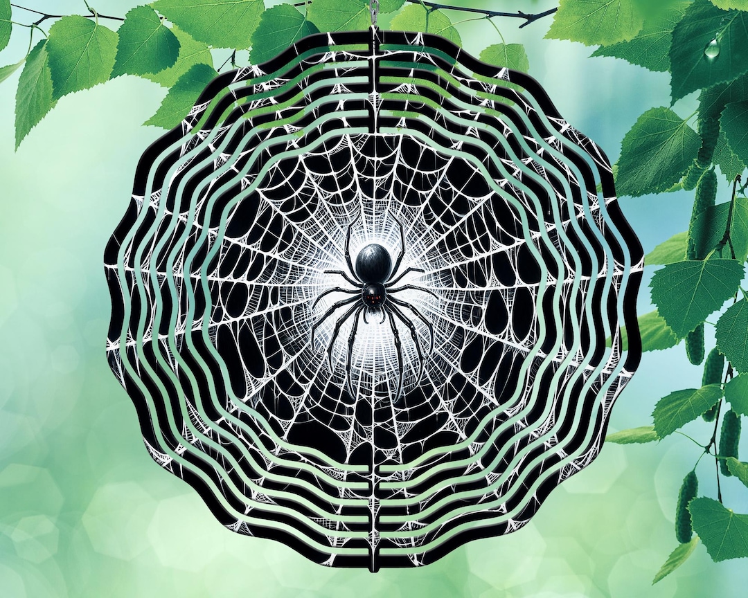 Spider Wind Spinner PNG, Spooky Season Sublimation Wind Spinner Designs ...