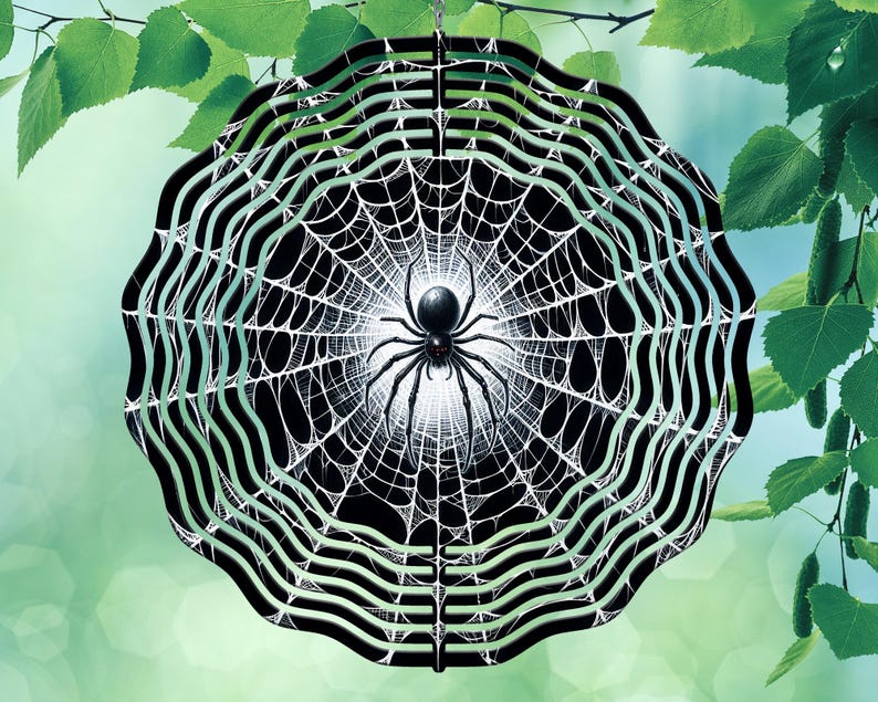 Spider Wind Spinner PNG, Spooky Season Sublimation Wind Spinner Designs ...