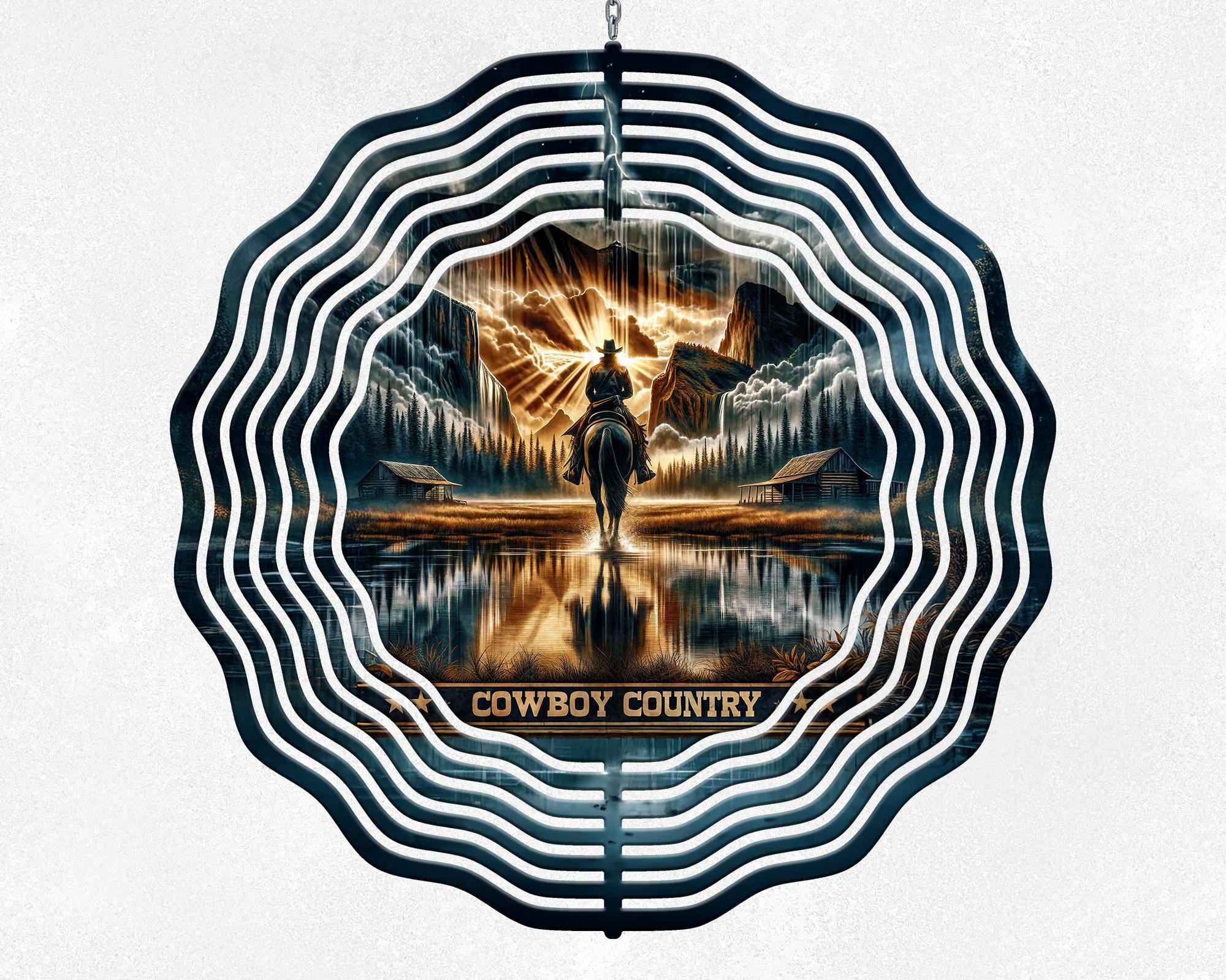 Cowboy Wind Spinner PNG, Country Sublimation Wind Spinner Designs ...