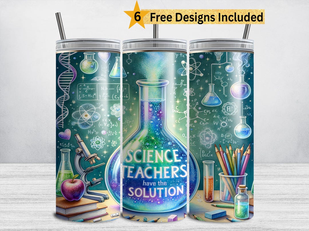 Science Teacher Tumbler Wrap: Appreciation Sublimation Design (PNG ...