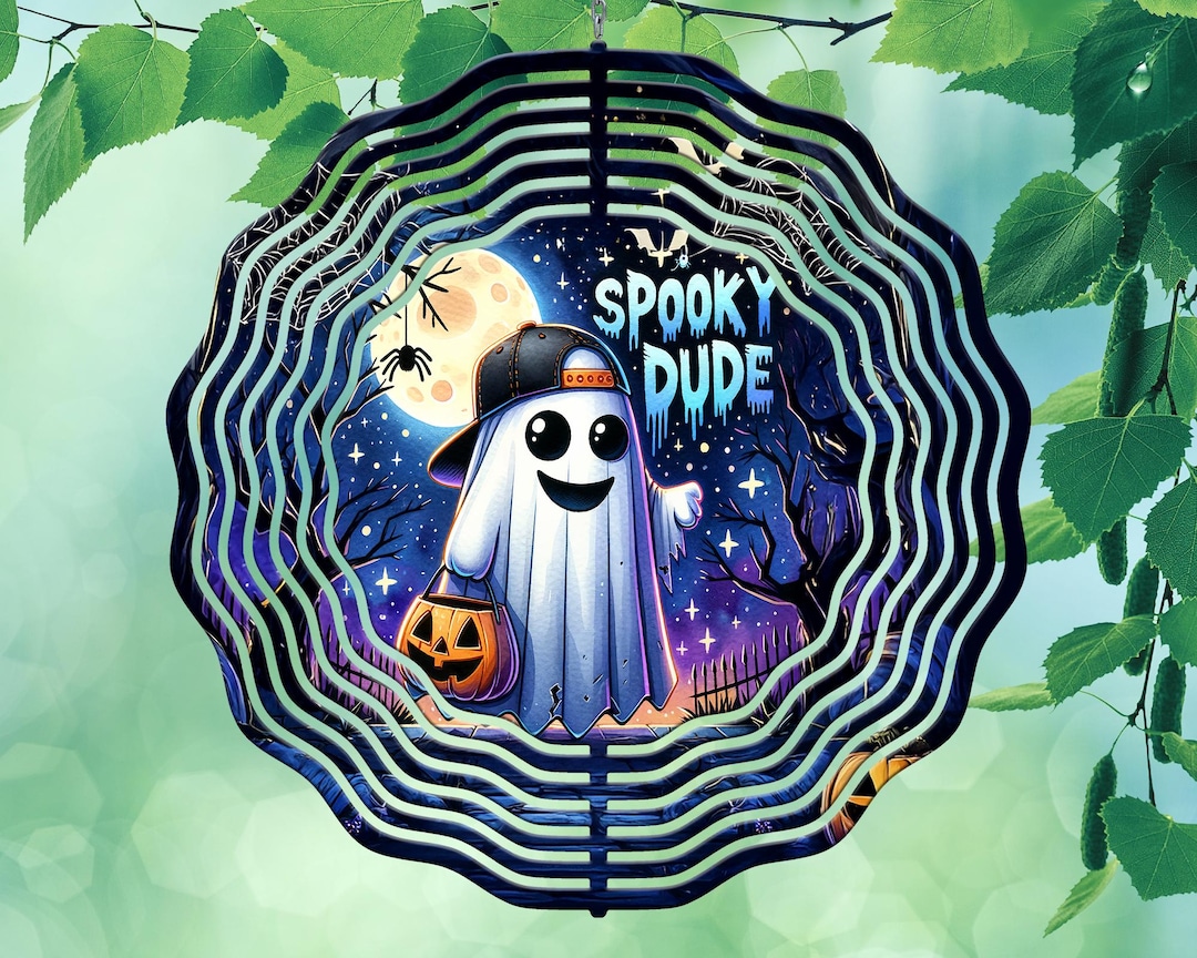 Halloween Ghost Wind Spinner PNG, Cute Ghost for Boys, Sublimation Wind ...
