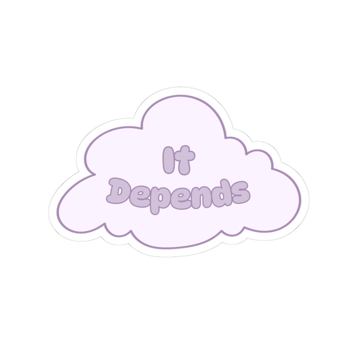 It Depends Cloud Sticker | Law School Answer | Lawyer Humor | Legal ...
