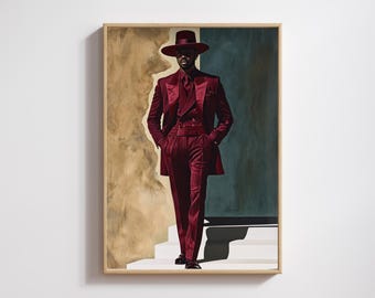 Afro Dandyism Wall Art – Black Man Fashion Print, African American ...