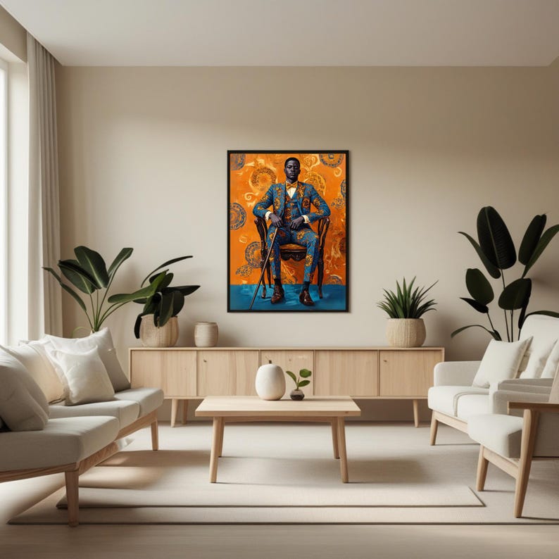 Afro Dandyism Wall Art – Black Man Fashion Print, African American ...