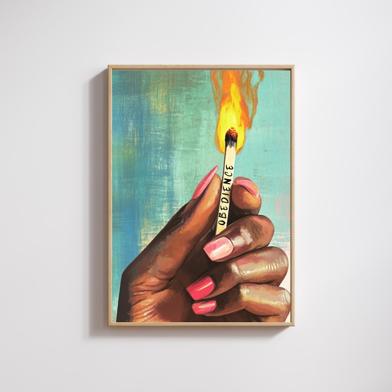 Feminist Wall Art Decor – Resistance Art Print – Obedience Poster – Be ...